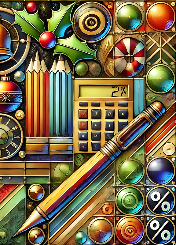 Accountant Christmas Card Elegant (Glossy White) | Ziti Cards