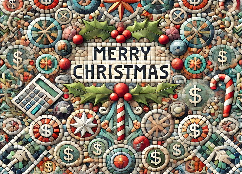 Accountant Christmas Card Joyful (Glossy White) | Ziti Cards