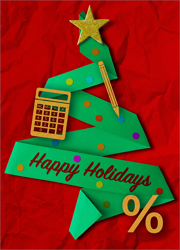 Accountants Green Tree Card (Glossy White) | Ziti Cards