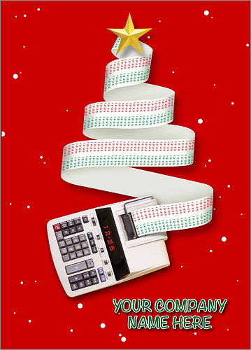 Accounting Snow Christmas Cards Personalized For Your Business