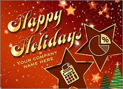 Accounting Tree Christmas Cards Personalized For Your Business