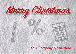 Accounting Icons Christmas Cards Personalized For Your Business