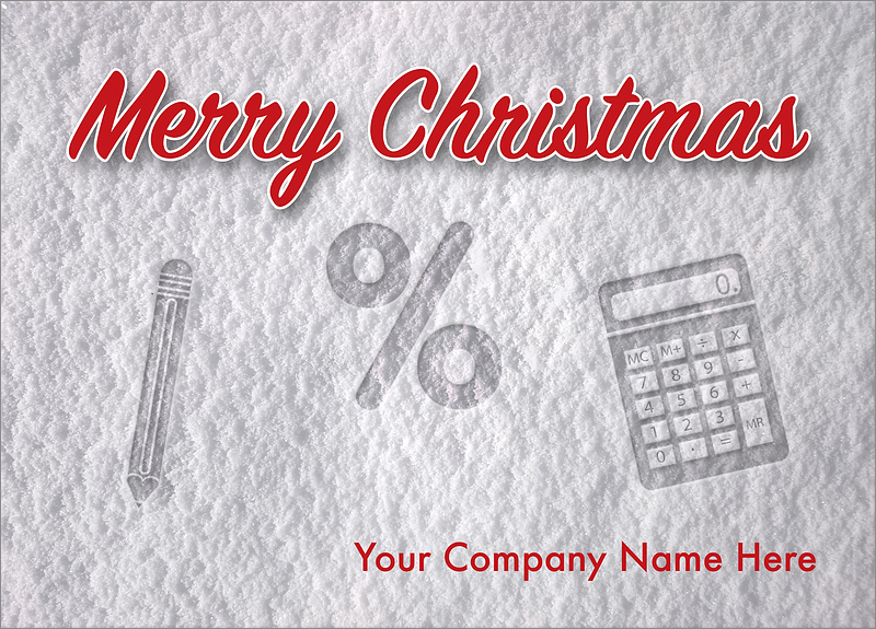 Accounting Snow Print Card (Glossy White) | Ziti Cards