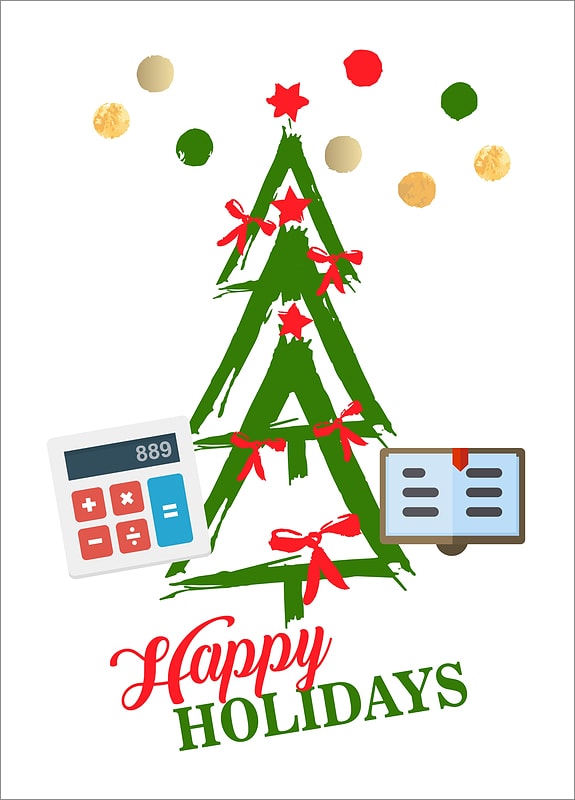 Accounting Tree Holiday Card (Glossy White) | Ziti Cards