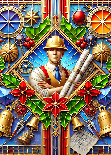 Custom Snowy Architecture Christmas Card | Ziti Cards