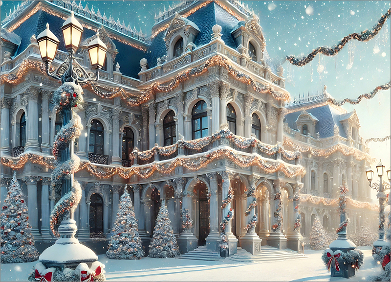 Architecture Christmas Card Artful (Glossy White) | Ziti Cards