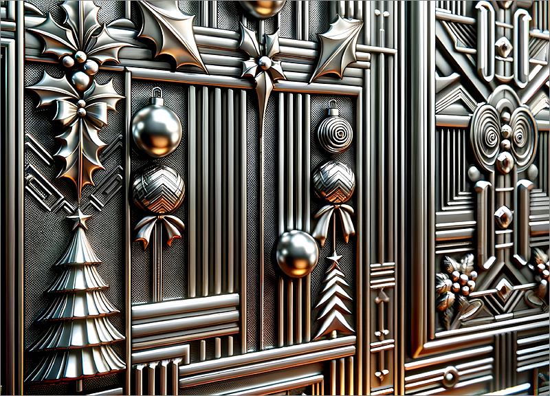 Architecture Christmas Card Bold (Glossy White) | Ziti Cards