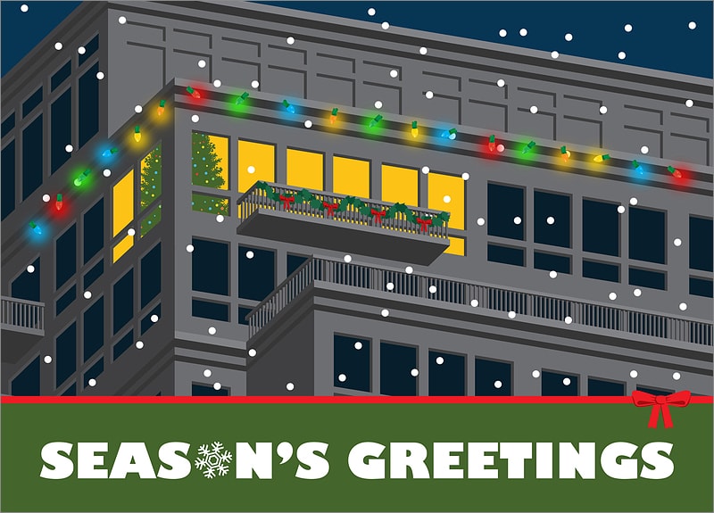 Architecture Christmas Card (Glossy White) | Ziti Cards