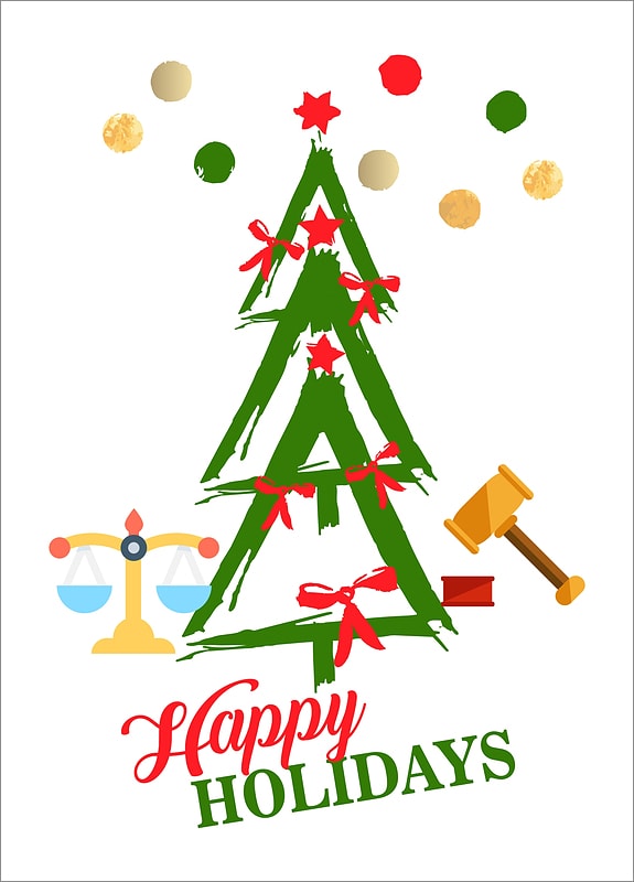 Attorney Tree Holiday Card (Glossy White) | Ziti Cards