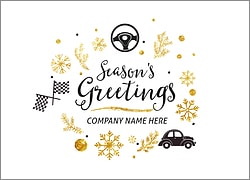 Custom Red Automotive Christmas Cards | Ziti Cards