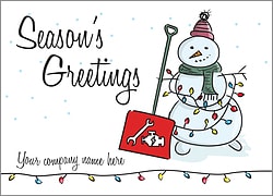 Mechanic Christmas Sky Cards Customized For Your Business