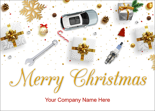 Mechanic Christmas Cards Personalized For Your Business