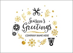 Mechanic Snow Christmas Cards Personalized For Your Business