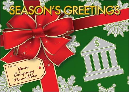 Banking Reindeer Christmas Cards Personalized For Your Business