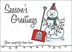Banking Ornaments Christmas Cards Customized For Your Business