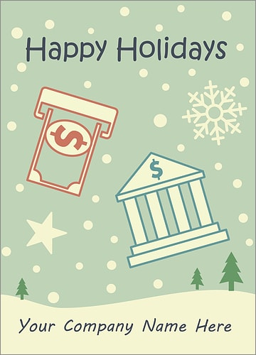 Banking Mug Christmas Cards Personalized For Your Business
