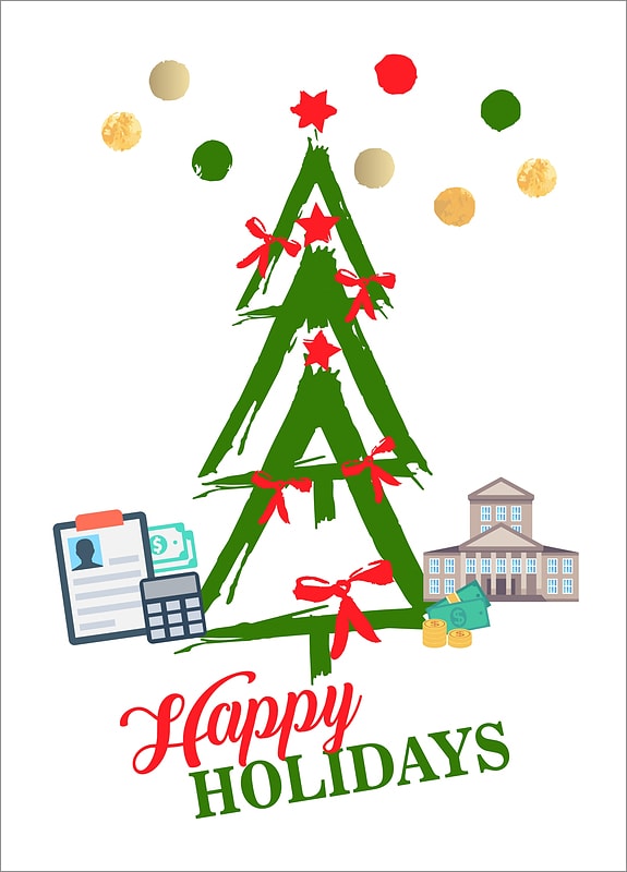 Banking Reindeer Christmas Card (Glossy White) | Ziti Cards