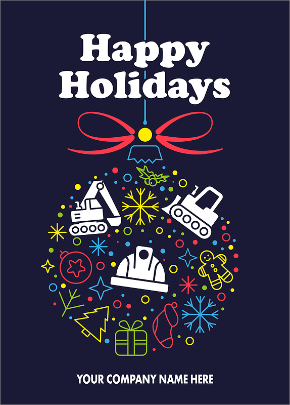 Big Machine Christmas Greeting (Glossy White) | Ziti Cards