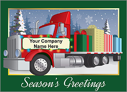 Trucking Christmas Lights Cards Customized For Your Business