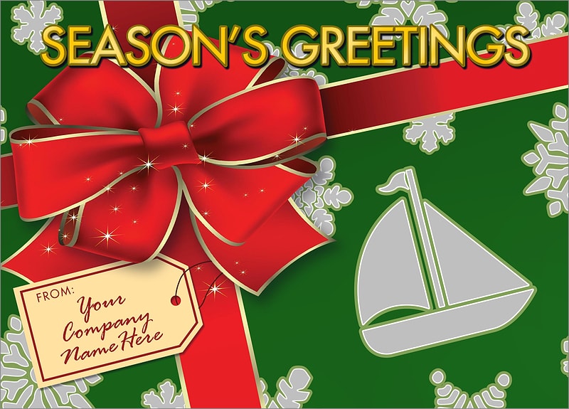 Boat Gift Wrap (Glossy White) | Ziti Cards