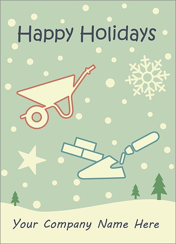 Personalized Shovel Bricklayer Card | Ziti Cards