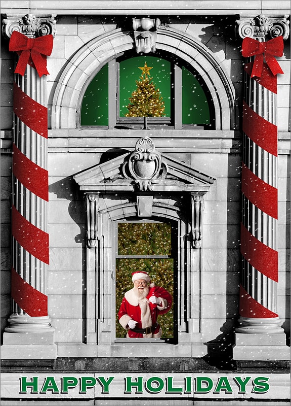Building Christmas Card (Glossy White) | Ziti Cards
