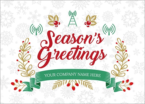 Tower Tech Christmas Cards Personalized For Your BUsiness