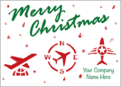 Custom Aviation-Themed Christmas Cards