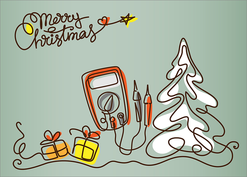 Christmas Card for HVAC (Glossy White) | Ziti Cards