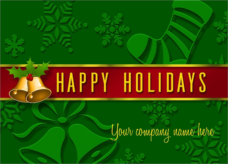 Christmas Card Green (Glossy White) | Ziti Cards