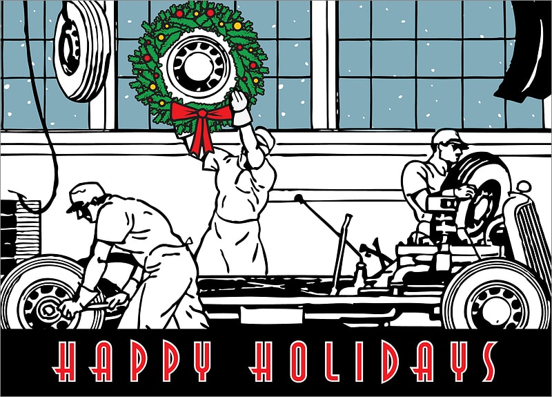 Christmas Mechanics (glossy) | Ziti Cards