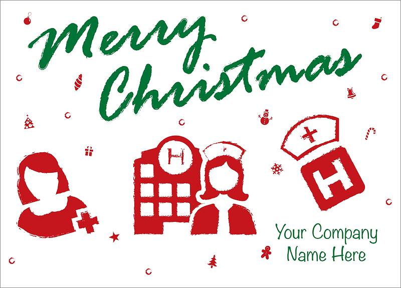 Christmas Nurse Card (Glossy White) | Ziti Cards