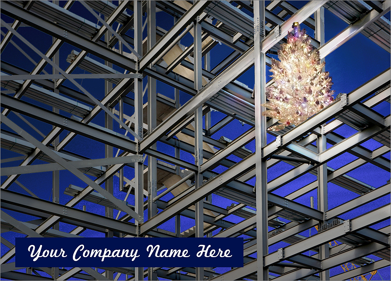 Christmas Steel Structure Card (Glossy White) | Ziti Cards