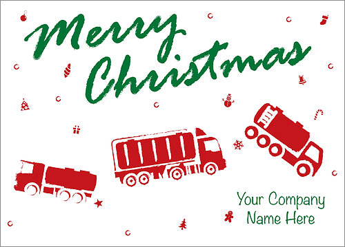 Tanker Christmas Candy Cards Customized For Your Business