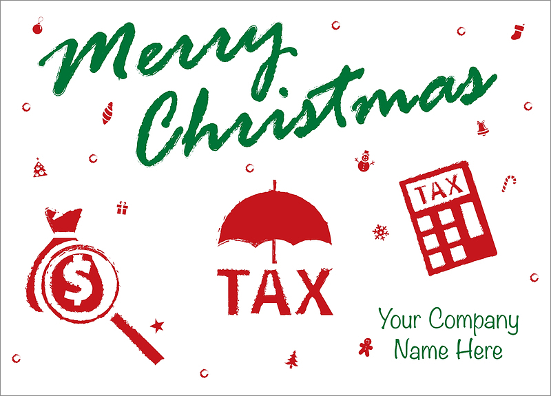 Christmas Tax Card (Glossy White) | Ziti Cards