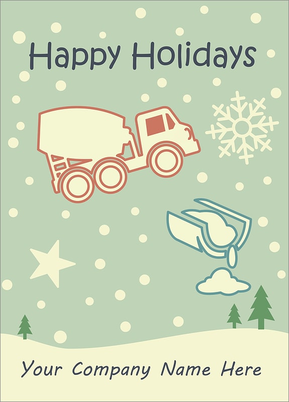 Concrete Snowfall Card (Glossy White) | Ziti Cards