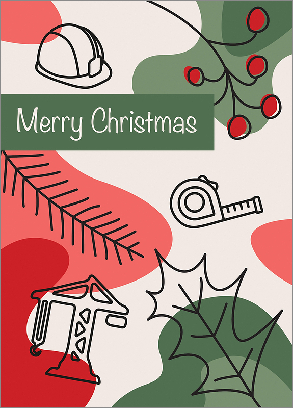 Construction Cheerful Card (Glossy White) | Ziti Cards
