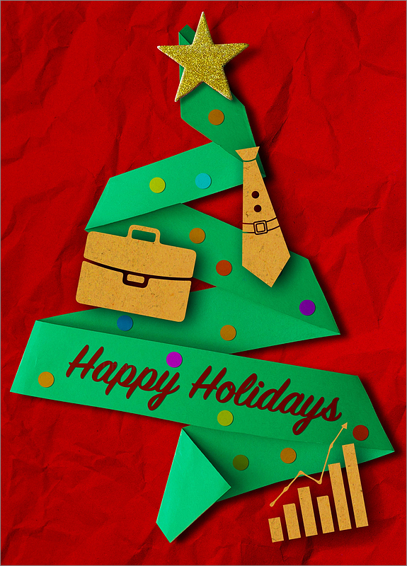 Corporate Green Tree Card (Glossy White) | Ziti Cards