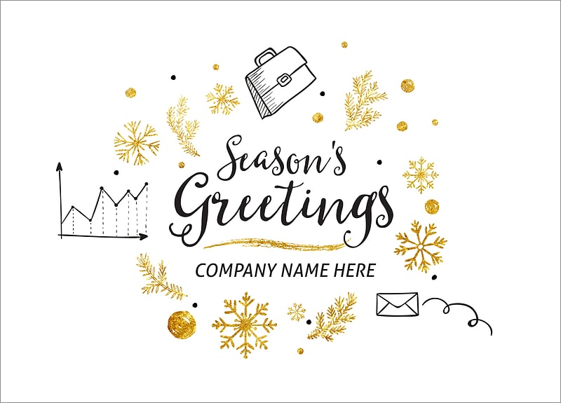 Corporate Icons Christmas Card (Glossy White) | Ziti Cards