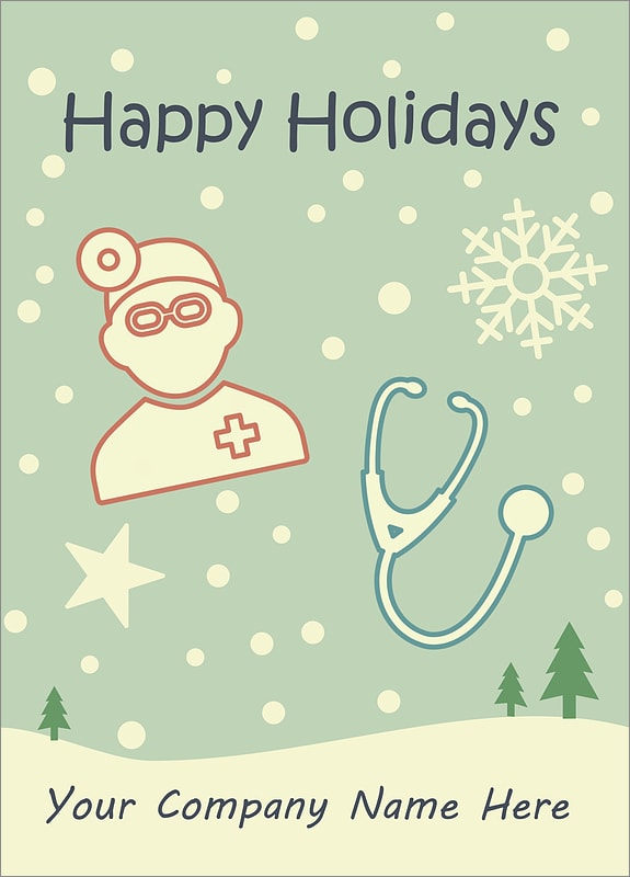 Doctor Snowfall Card (Glossy White) | Ziti Cards