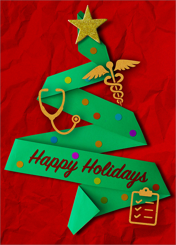 Doctors Green Tree Card (Glossy White) | Ziti Cards