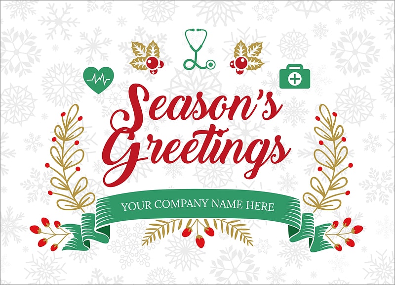 Doctors Snowflake Christmas Card (Glossy White) | Ziti Cards
