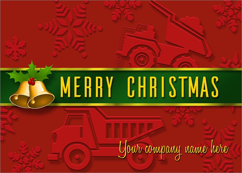 Dump Truck Card Red (Glossy White) | Ziti Cards