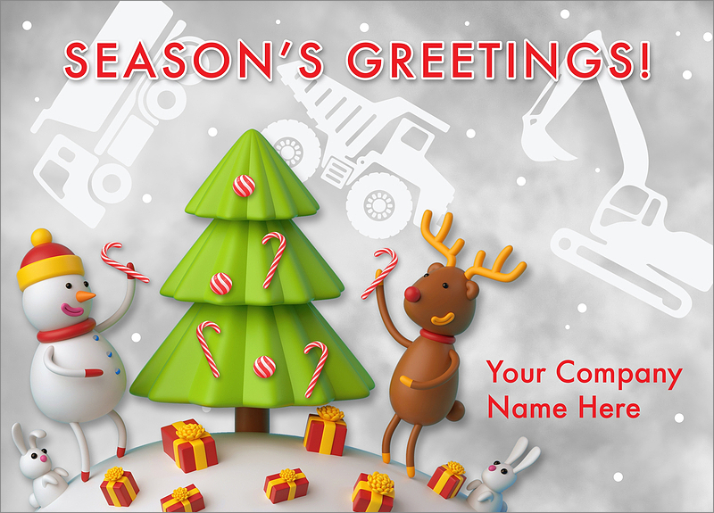 Dump Truck Cheerful Card (Glossy White) | Ziti Cards