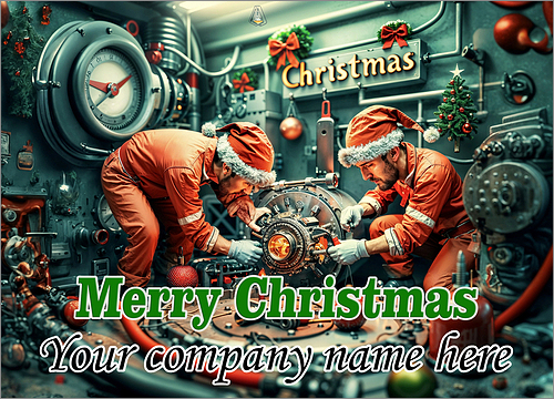 Santa Engineers Christmas Cards For Your Business