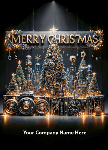 Santa Engineers Christmas Cards For Your Business