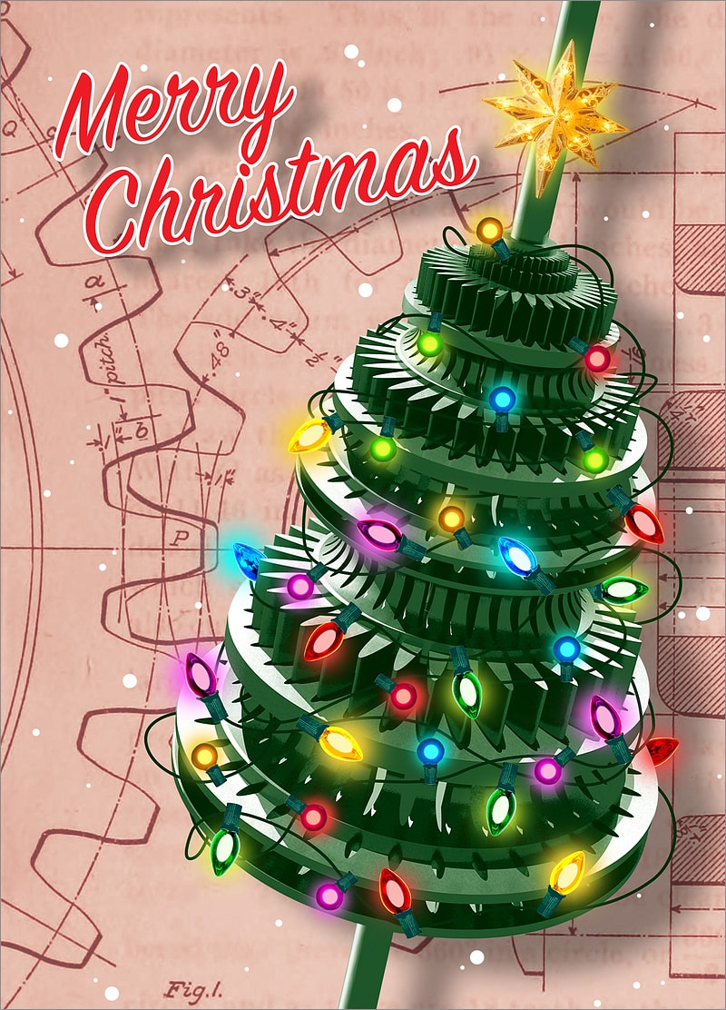 Engineer Holiday Card (Glossy White) | Ziti Cards