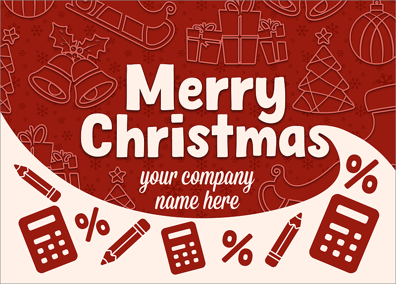 Festive Balance Card (Glossy White) | Ziti Cards