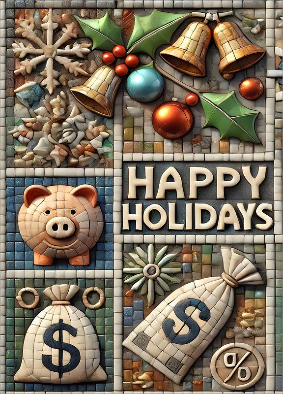 Financial Christmas Card Restful (Glossy White) | Ziti Cards