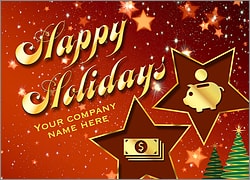 Financial Ornaments Christmas Cards Customized For Your Business